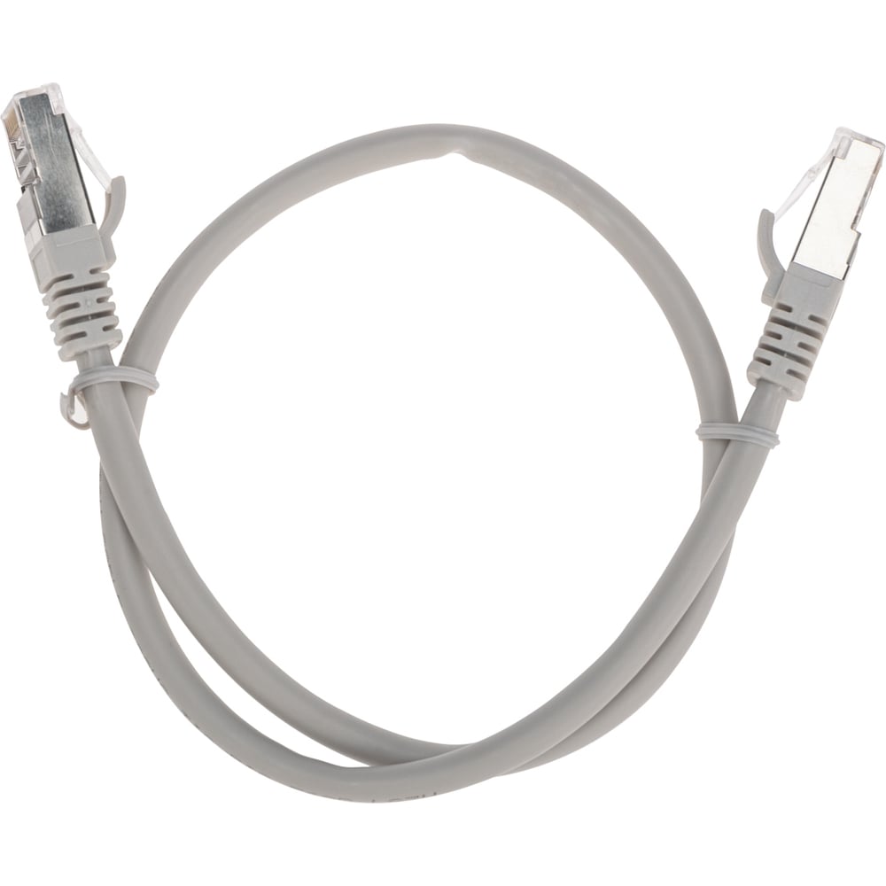 Патч-корд REXANT s/ftp cat 6a (10g), rj45-rj45, 28awg, lszh, серый, 0.5м 02-0390-05 - выгодная ...