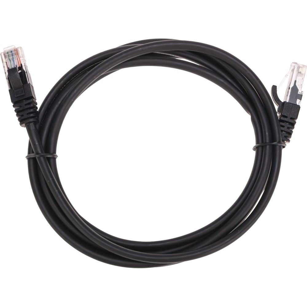 Патч-корд REXANT u/utp, cat 5e, rj45-rj45, 26awg, lszh, черный, 2м 02-0102-2 - выгодная цена ...