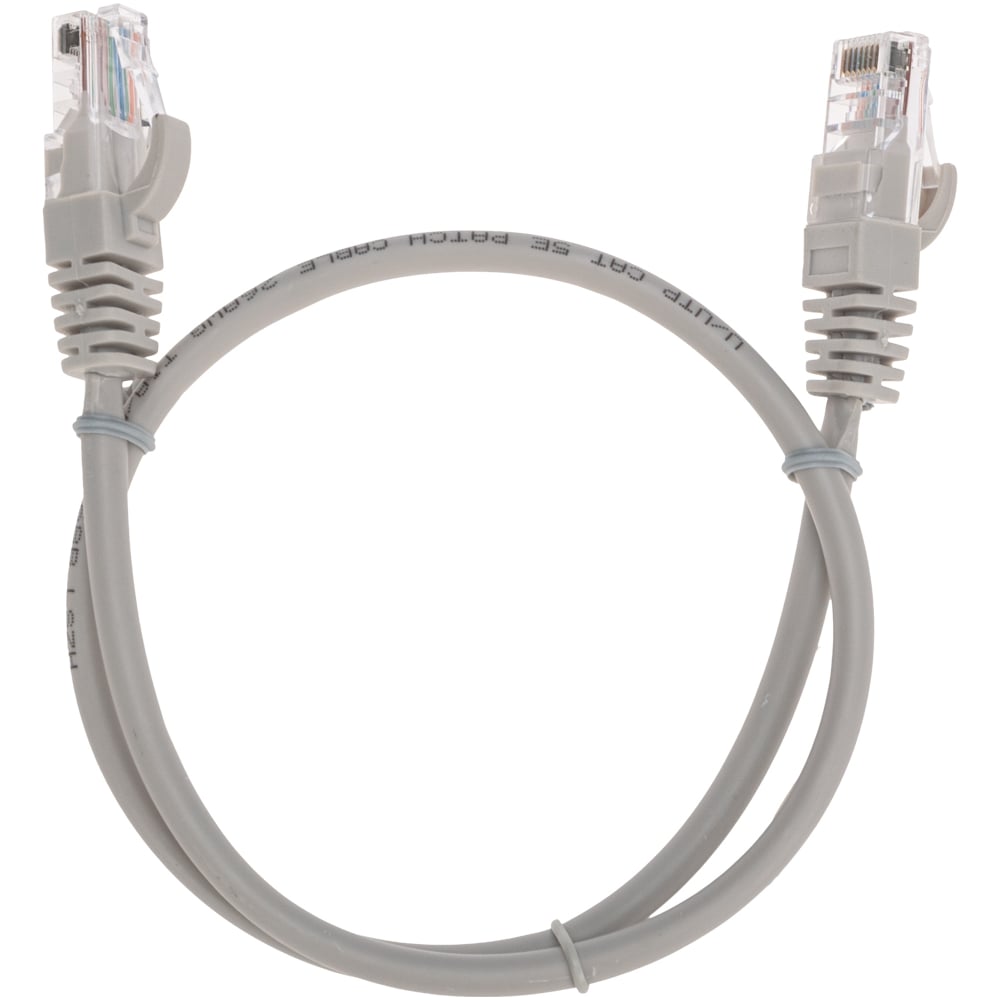 Патч-корд REXANT u/utp, cat 5e, rj45-rj45, 26awg, lszh, серый, 0,5м 02-0100-05 - выгодная цена ...
