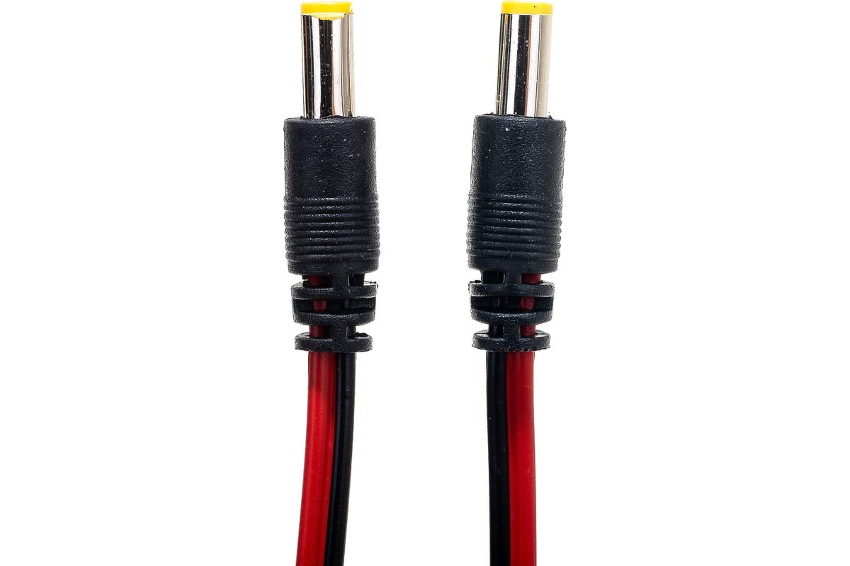 Разъем питания REXANT штекер 2.1х5.5x10мм с проводом 20см, 50шт 14-0313 - выгодная цена, отзывы ...