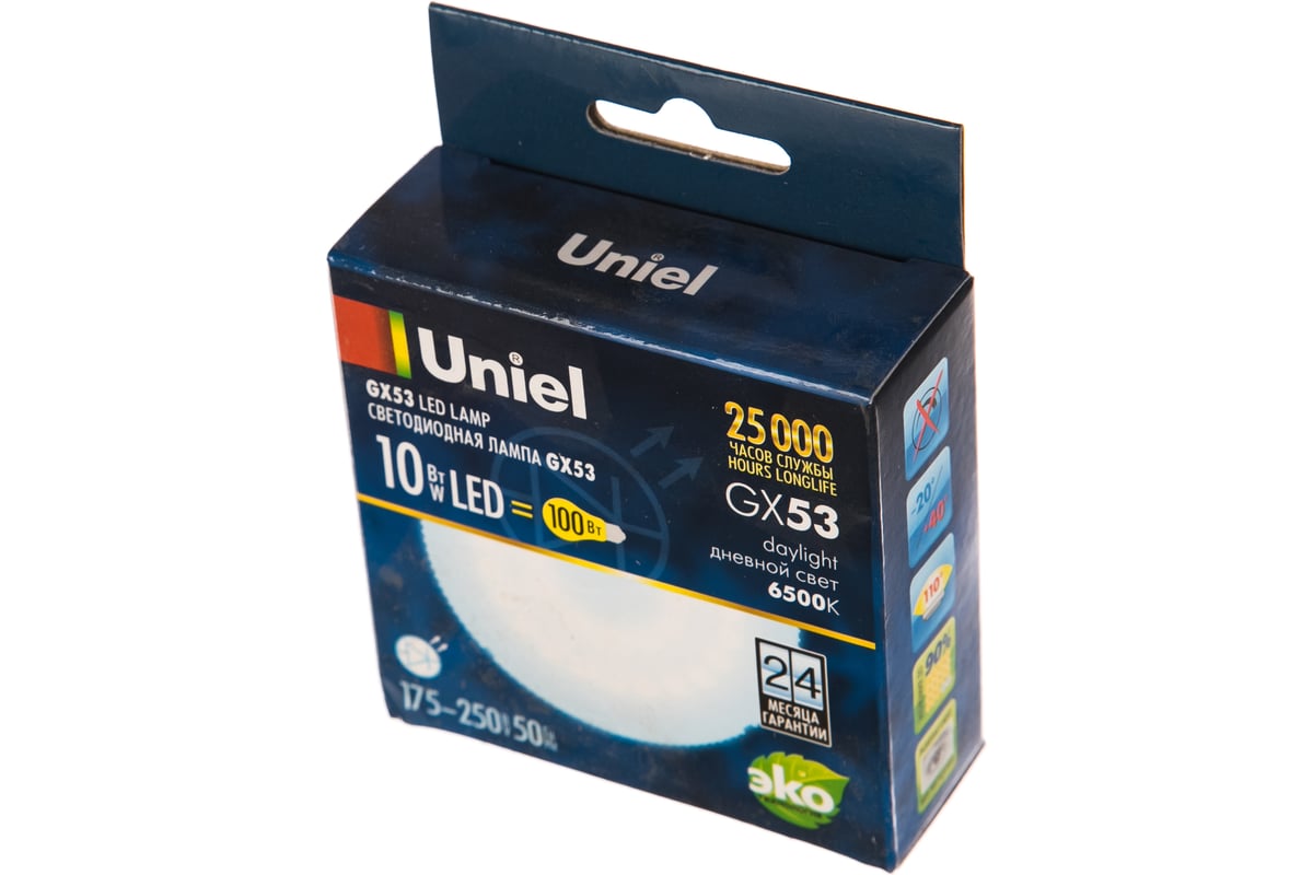 Светодиодная лампа Uniel матовая LED-GX53-10W/6500K/GX53/FR PLZ01WH UL ...