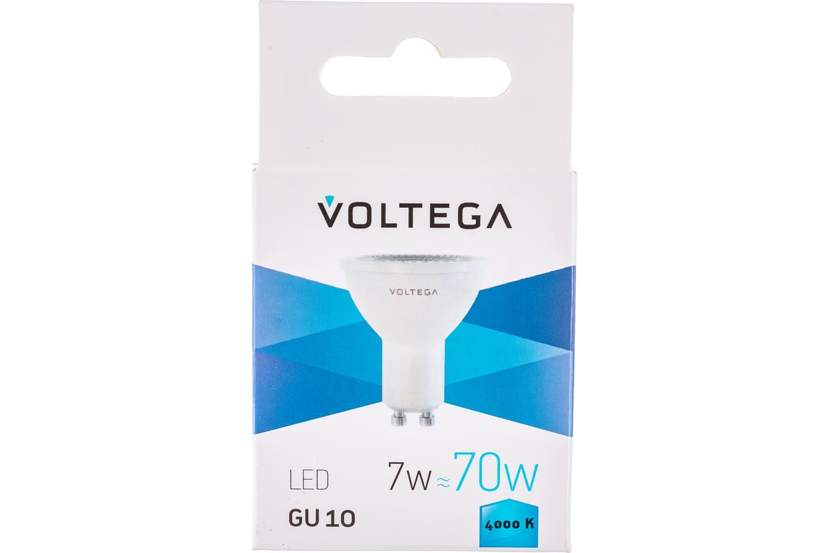 Светодиодная лампа VOLTEGA Софит линзованный GU10 4000К 7W 7061 ...
