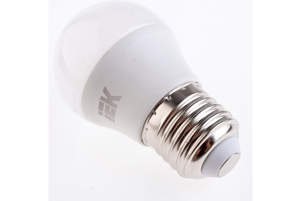 Лампа IEK LED, G45, шар, 7вт, 230В, 3000К, E27 LLE-G45-7-230-30-E27 - выгодная цена, отзывы ...