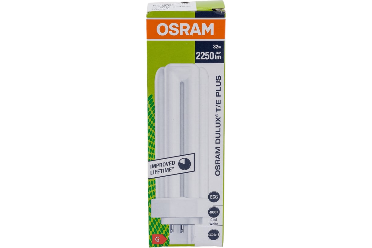 Компактная люминесцентная неинтегрированная лампа Osram DULUX T/E 32W/840 PLUS GX24Q ...