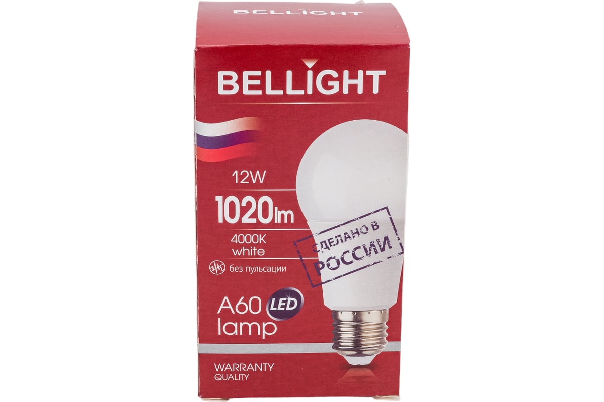 Светодиодная лампа BELLIGHT LED A60 Е27 12W 1020 Lm 4000К 88297788 ...