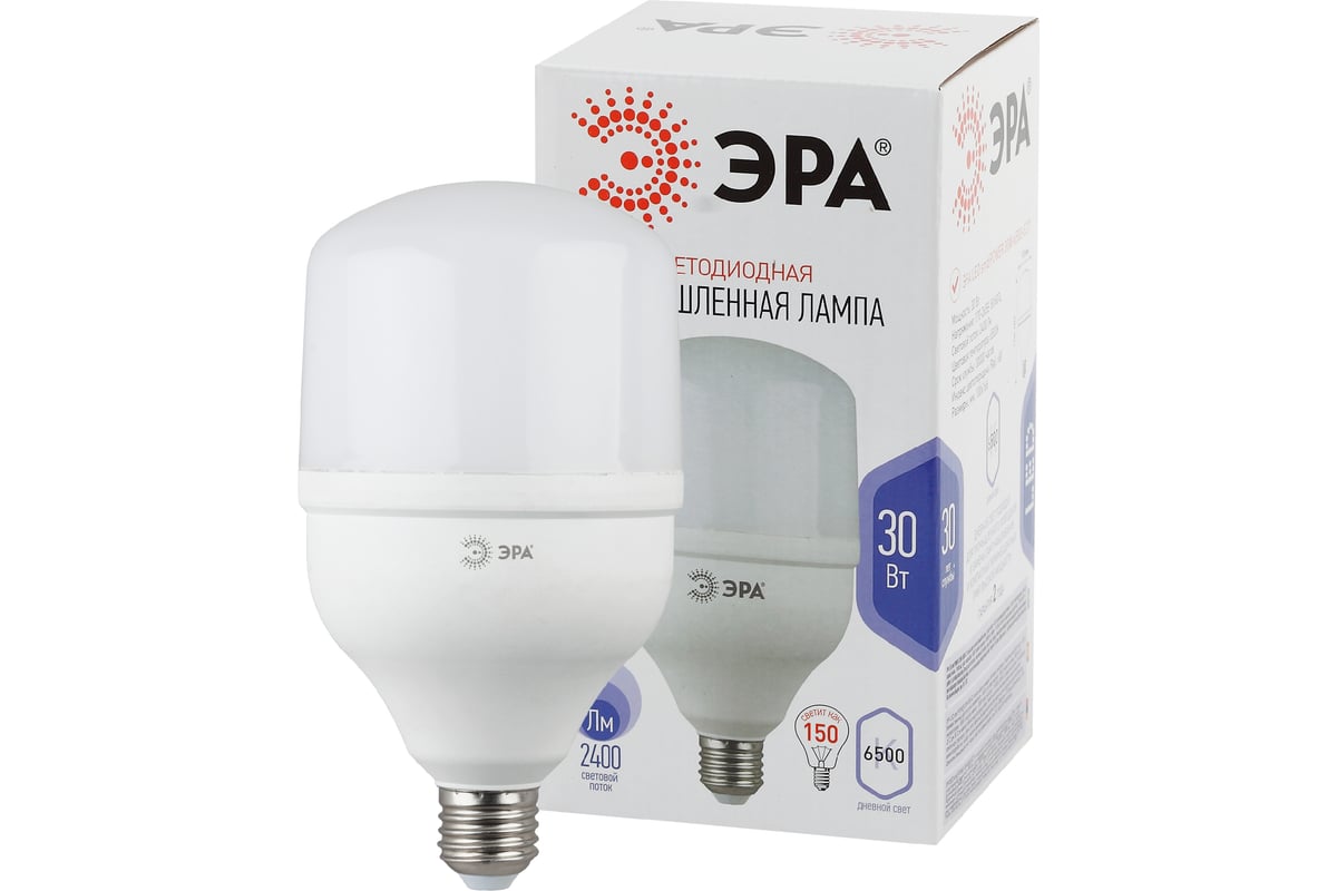 Светодиодная лампа ЭРА STD LED POWER T100-30W-6500-E27 E27/Е27 30 Вт ...