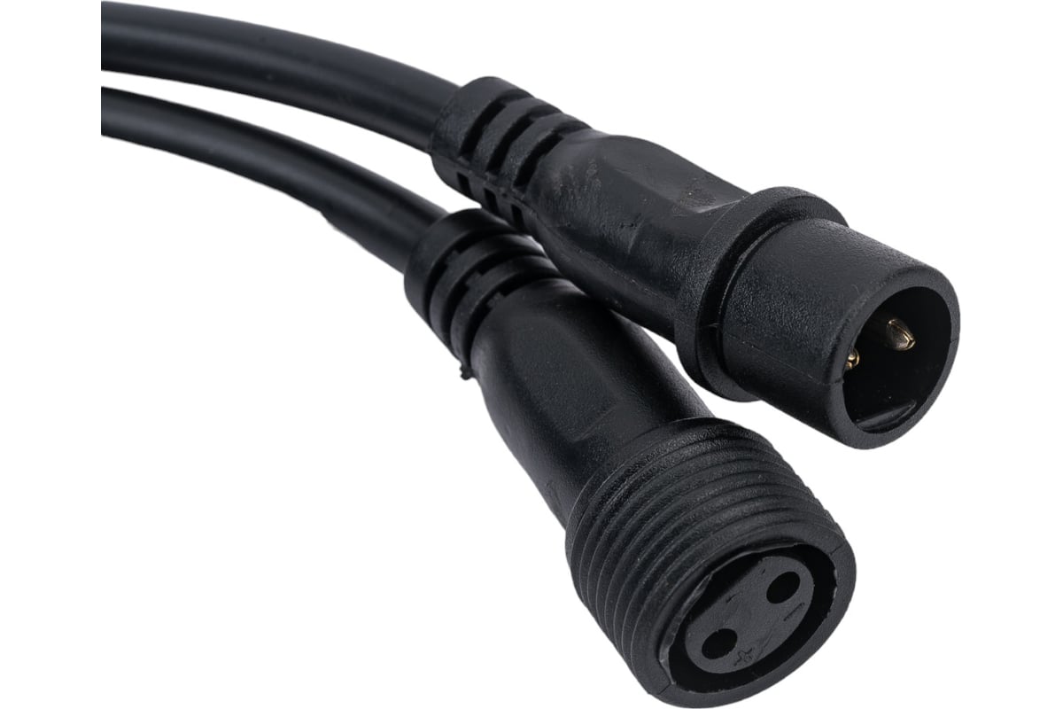 Коннектор TEAMPROF папа-мама, 2 pin, черный TPF-MF2-60/2-B - выгодная ...