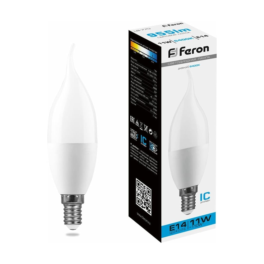 Светодиодная лампа FERON 11W 230V E14 6400K, LB-770 25952 - выгодная ...