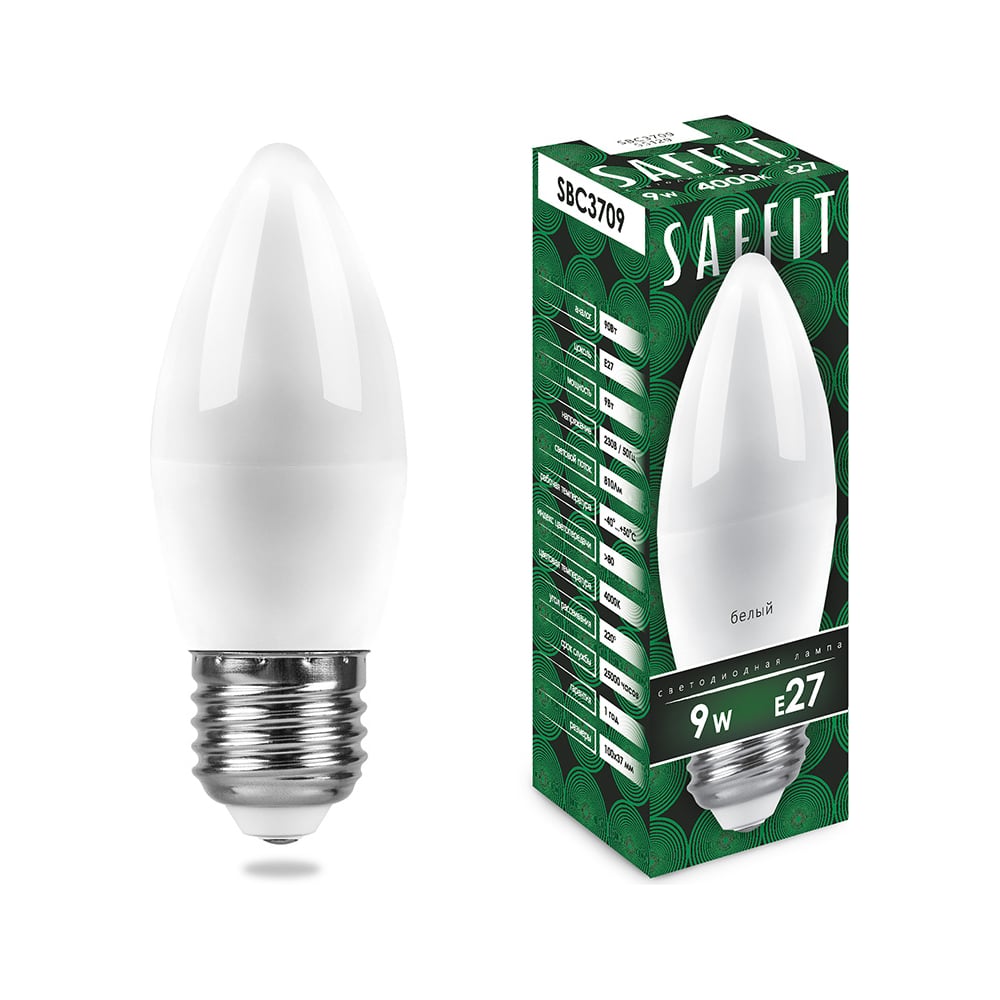Светодиодная лампа SAFFIT 9W 230V E27 4000K, SBC3709 55129 - выгодная ...