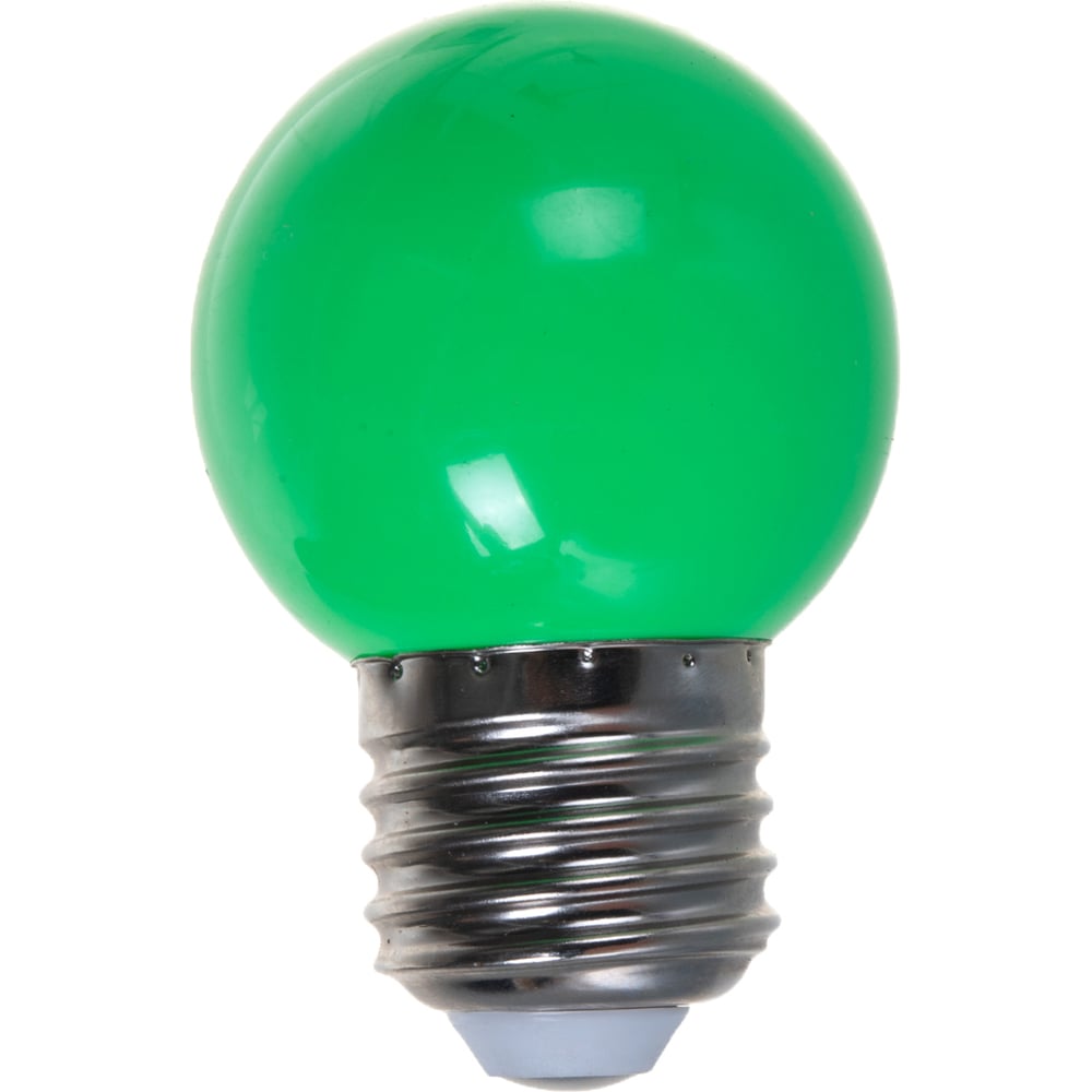 Декоративная светодиодная лампа Volpe LED-G45-1W/GREEN/E27/FR/С UL ...