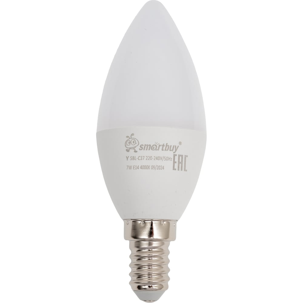 Светодиодная лампа Smartbuy LED C37-07W/4000/E14 SBL-C37-07-40K-E14 ...