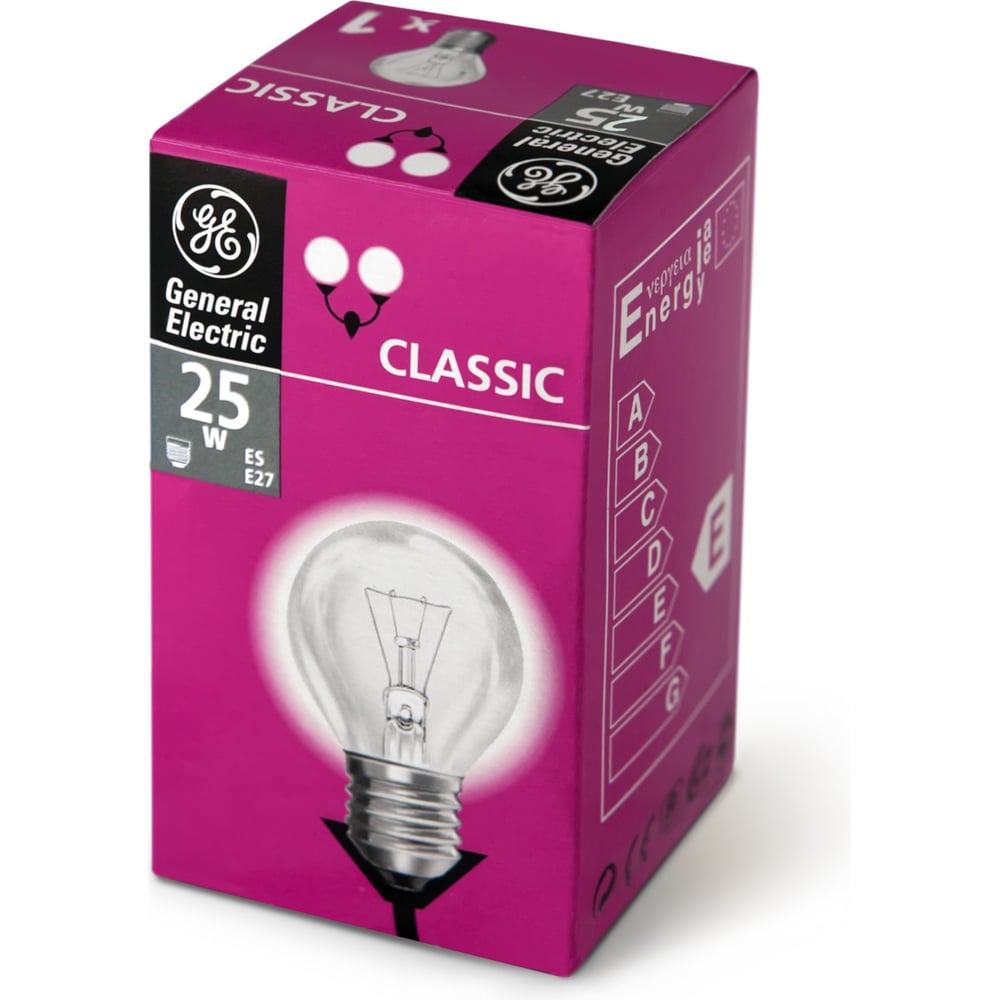 Лампа накаливания General Electric GE 25D1/FR/E27 --50 84796 - выгодная цена, отзывы ...