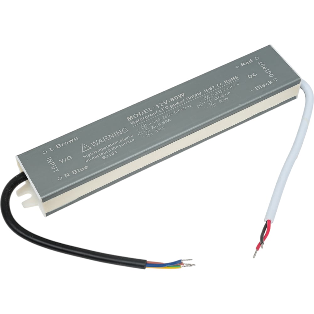 Блок питания LEDCRAFT LC-WP-80W-12V IP67 6.5 А 220x40x22 418020017 - выгодная цена, отзывы ...