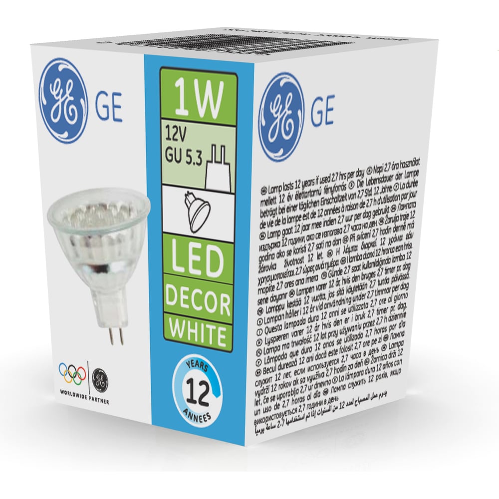 Светодиодная лампа General Electric GE LED MR16GU5.3WH 1W12V 96739 ...