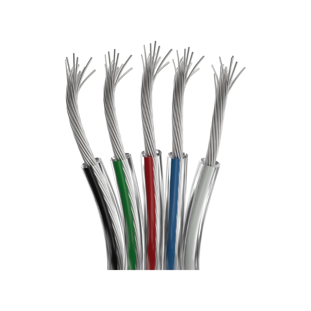 Шлейф питания Arlight ARL-18AWG-CLEAR-5Wire-CU 50м 034965 - выгодная ...