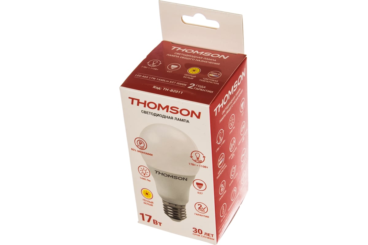 Светодиодная лампа THOMSON LED A65 17W 1440Lm E27 3000K TH-B2011 ...