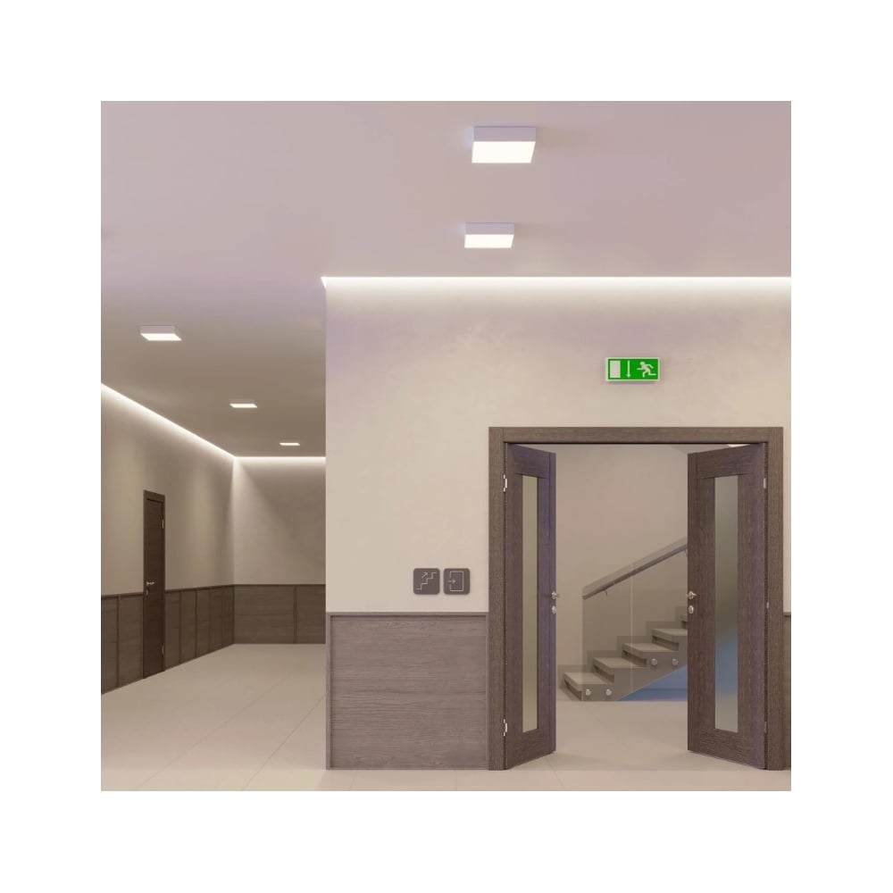 Светильник Arlight IM-QUADRO-EMERGENCY-3H-S400x400-44W Day4000, IP40 Металл, 1шт 041026 ...