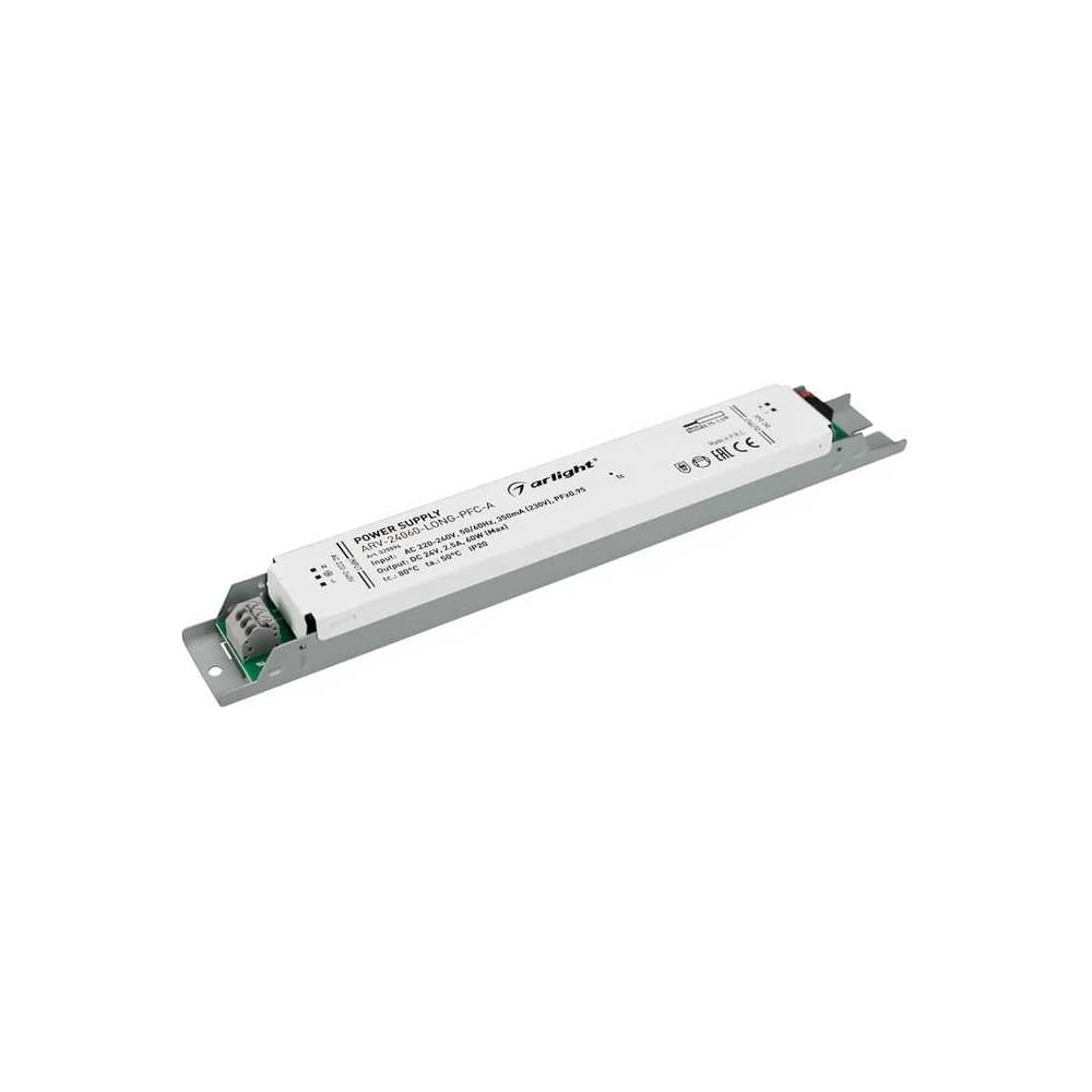 Блок питания Arlight ARV-24060-LONG-PFC-A 1шт 025594 - выгодная цена, отзывы, характеристики ...