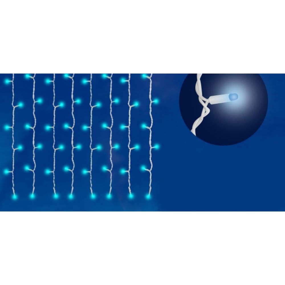 Светодиодный занавес Uniel ULD-C2030-240/TWK BLUE IP67 с эффектом ...