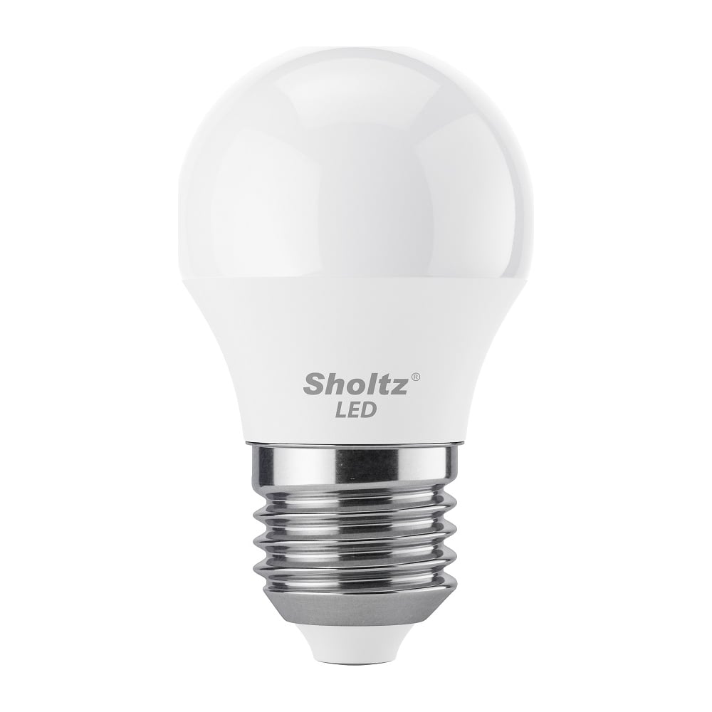 Комплект из 3 светодиодных ламп Sholtz шар 7Вт E27 4200К 220В пластик ...