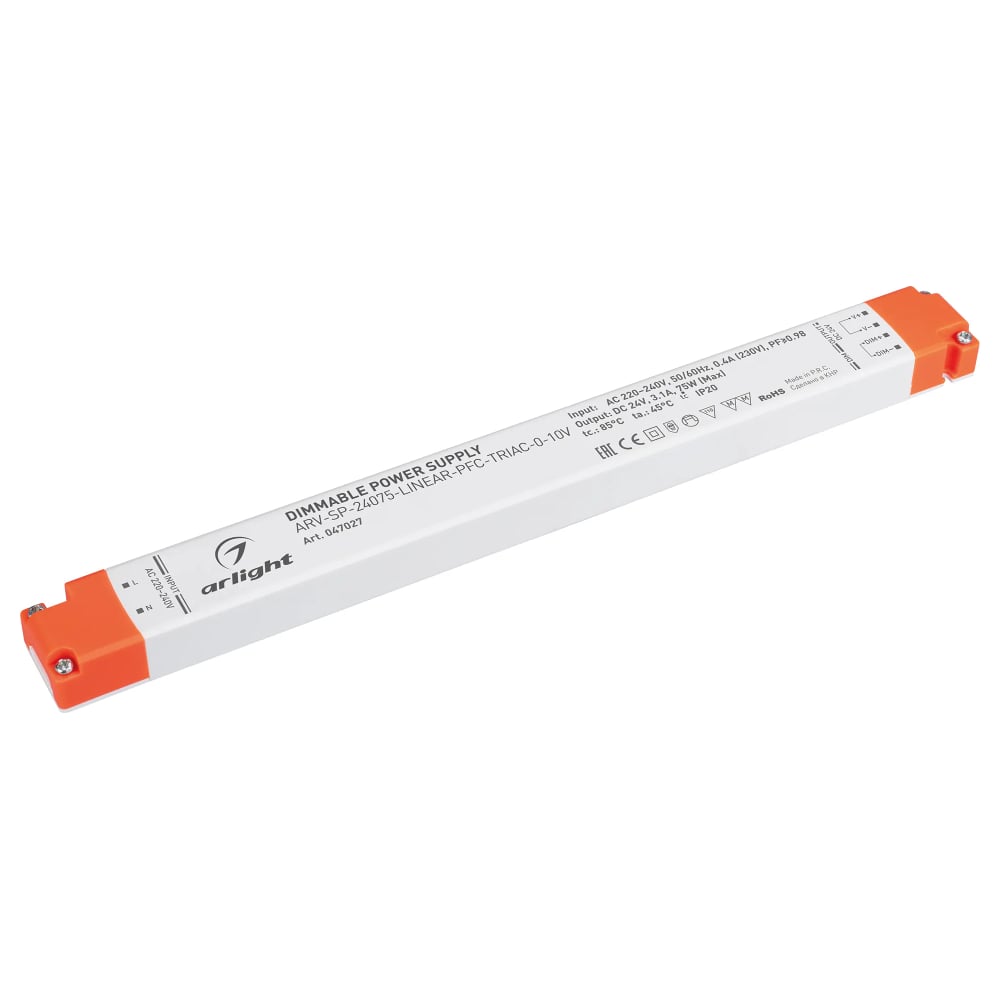 Блок питания Arlight ARV-SP-24075-LINEAR-PFC-TRIAC-0-10V 1шт 047027 - выгодная цена, отзывы ...