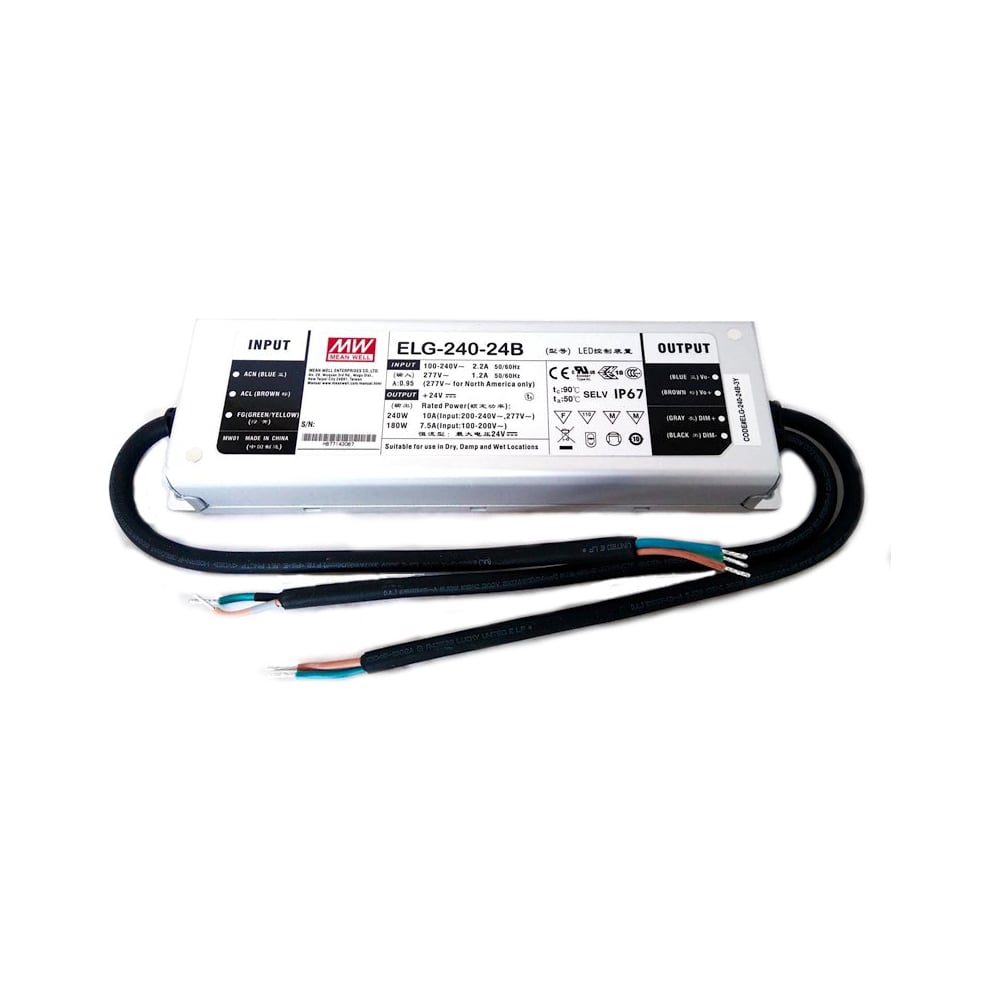 Источник питания Mean Well AC/DC ELG-240-24B Т02590416 - выгодная цена ...