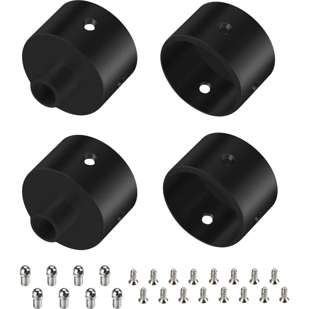 Заглушка Arlight WPH-FLEX-D22-360deg BLACK ALU с отверстием, 1 комплект ...