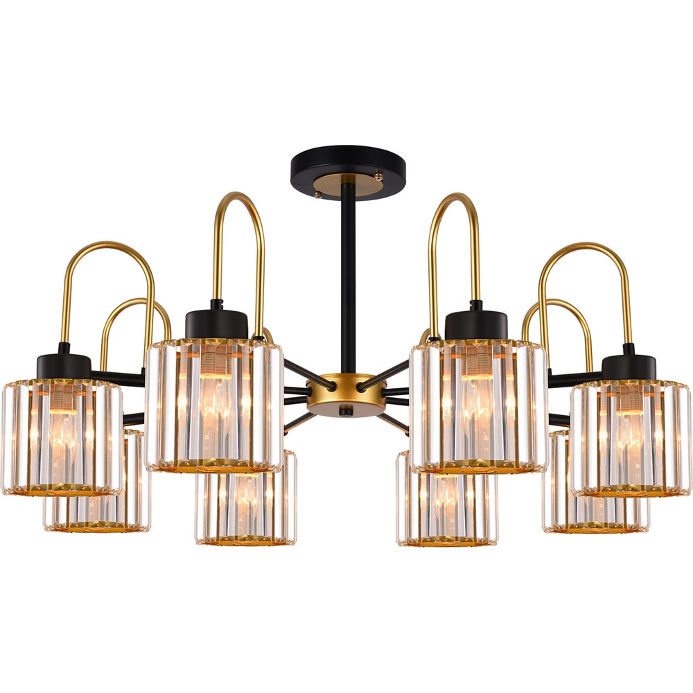 Потолочная люстра ILLUMICO IL1305-8CPA-29 BK GD - выгодная цена, отзывы ...