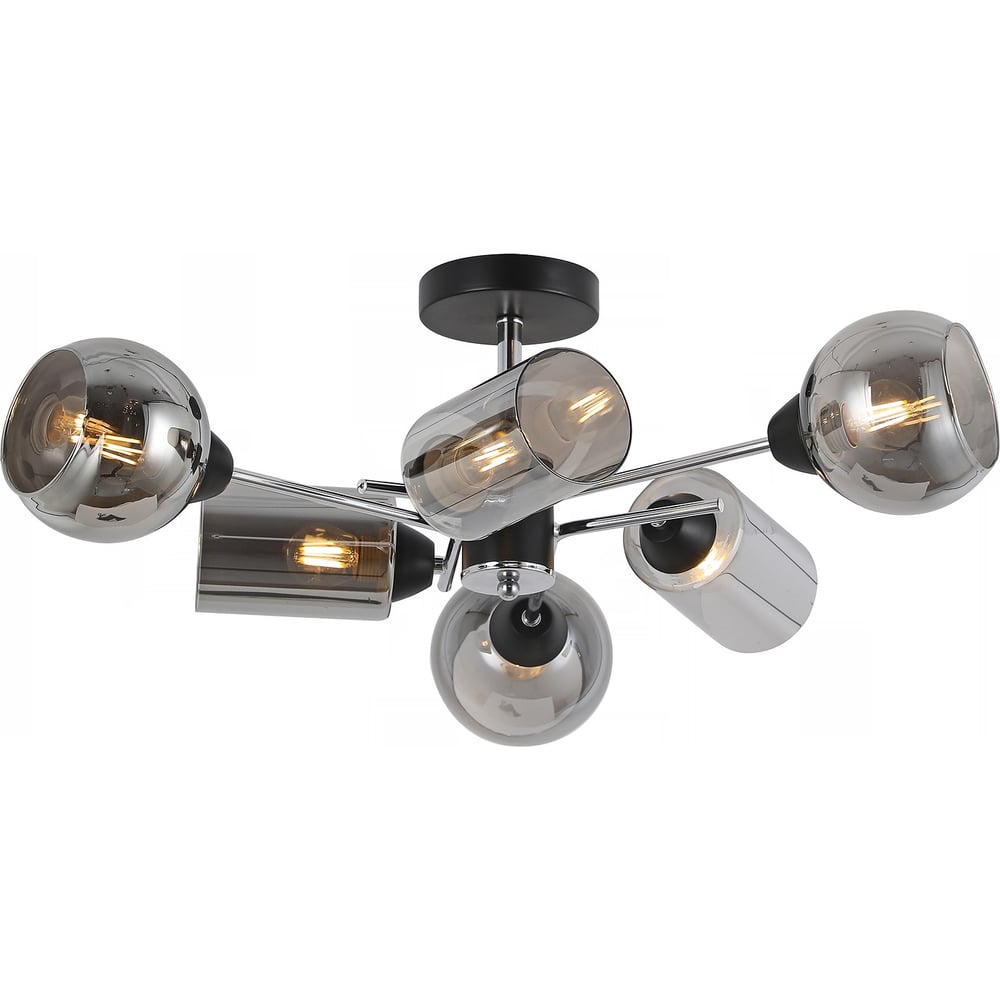 Потолочная люстра ILLUMICO IL8243-6COU-79 BK CR - выгодная цена, отзывы ...