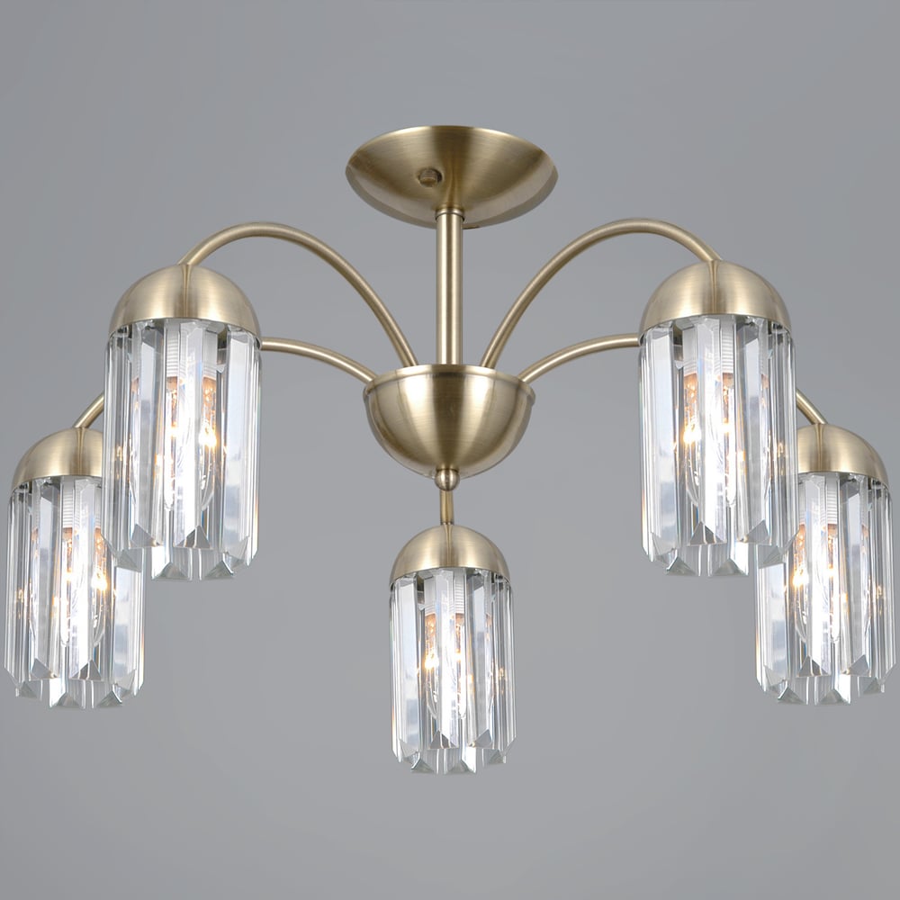 Потолочная люстра ILLUMICO IL0599-5CSQ-24 AB LYRA - выгодная цена ...