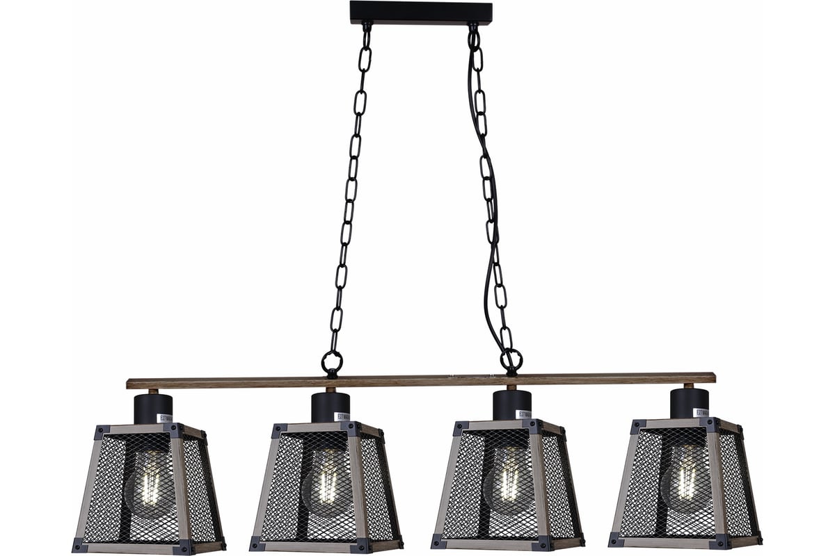Подвесной светильник ILLUMICO IL1006-4LL-05 BK WOOD - выгодная цена ...