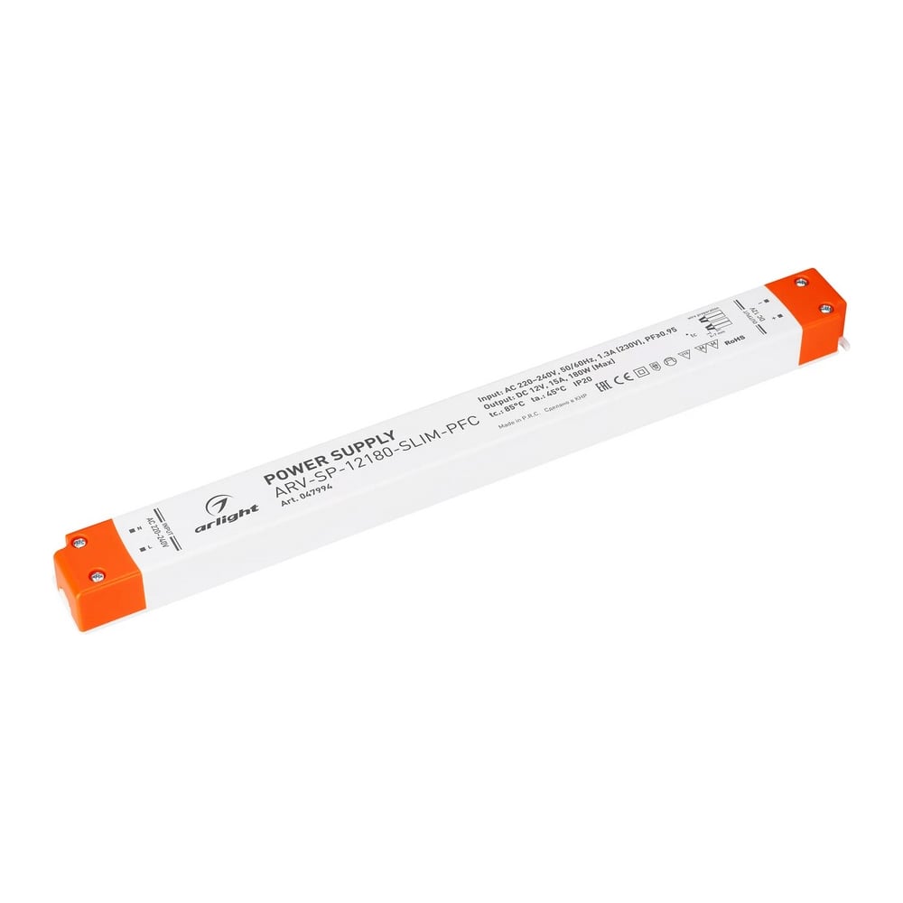 Блок питания Arlight ARV-SP-12180-SLIM-PFC 1шт 047994 - выгодная цена, отзывы, характеристики ...