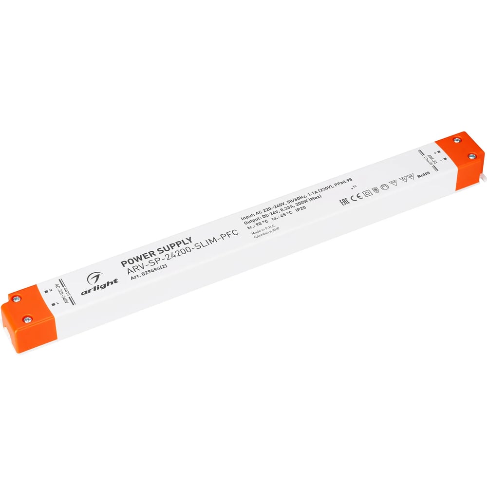 Блок питания Arlight ARV-SP-24200-SLIM-PFC 1 шт. 029494(2) - выгодная цена, отзывы ...