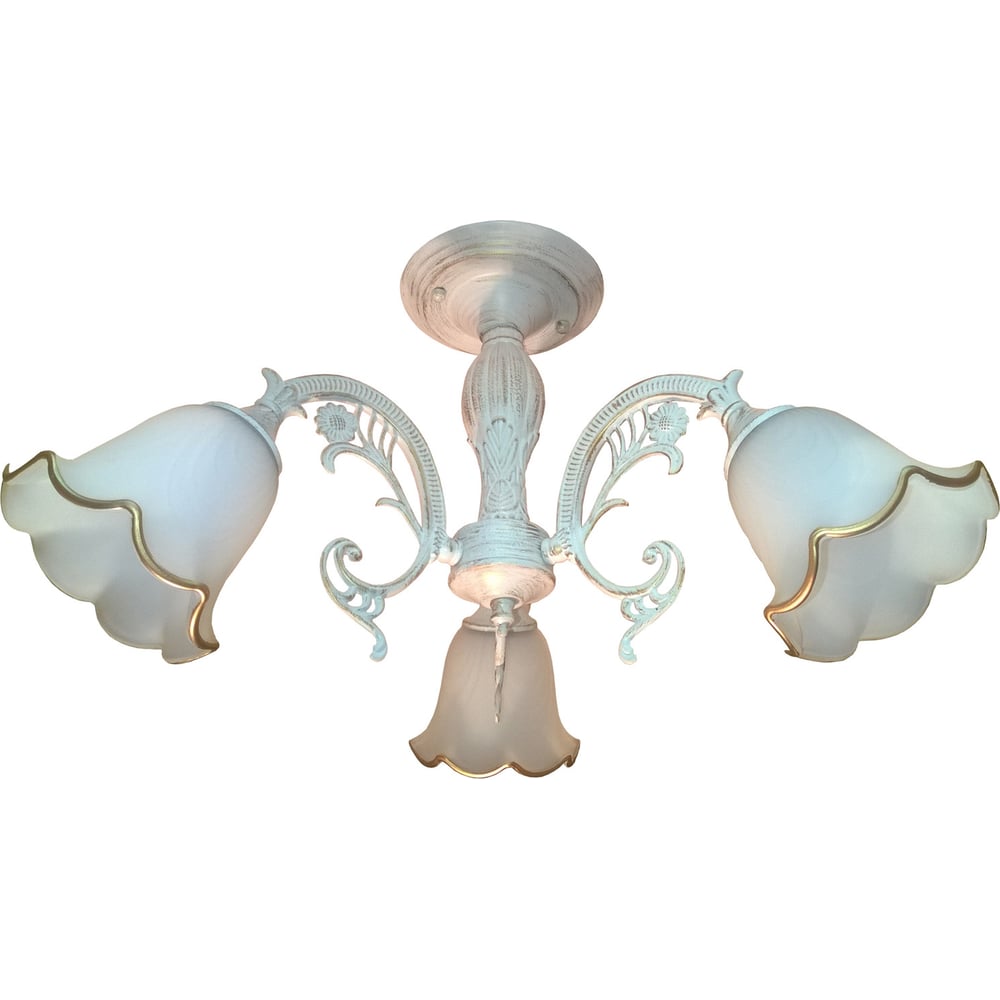 Люстра JUPITER LIGHTING белый патина-3х60W E27 230V, 33-d 55 A10-2212/3 - выгодная цена, отзывы ...