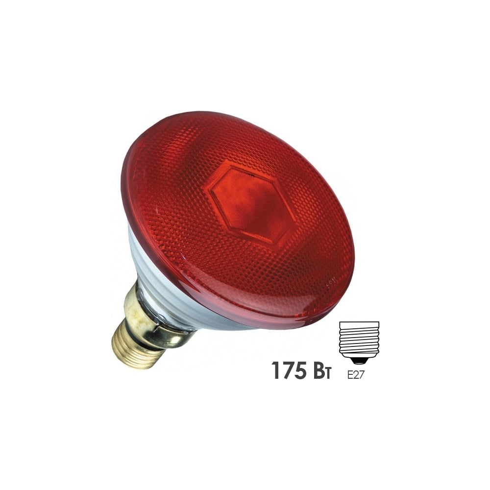 Инфракрасная лампа FL-LED FL-IR PAR38 175W RED E27 230V красное стекло ...