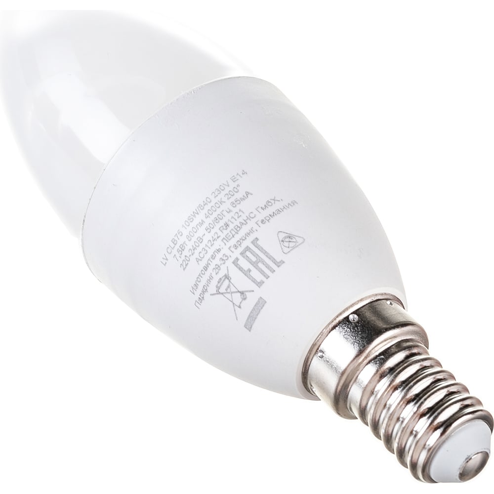 Светодиодная лампа OSRAM LED Value B E14 800лм 10Вт замена 75Вт 4000К ...