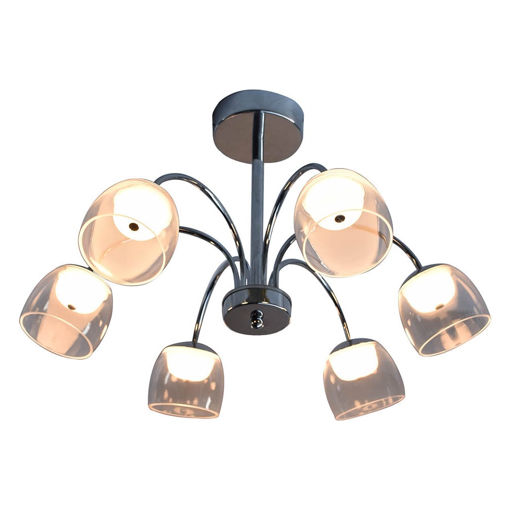 Люстра HIPER LED 6х5Вт 3000K CHROME H821-6 - выгодная цена, отзывы ...