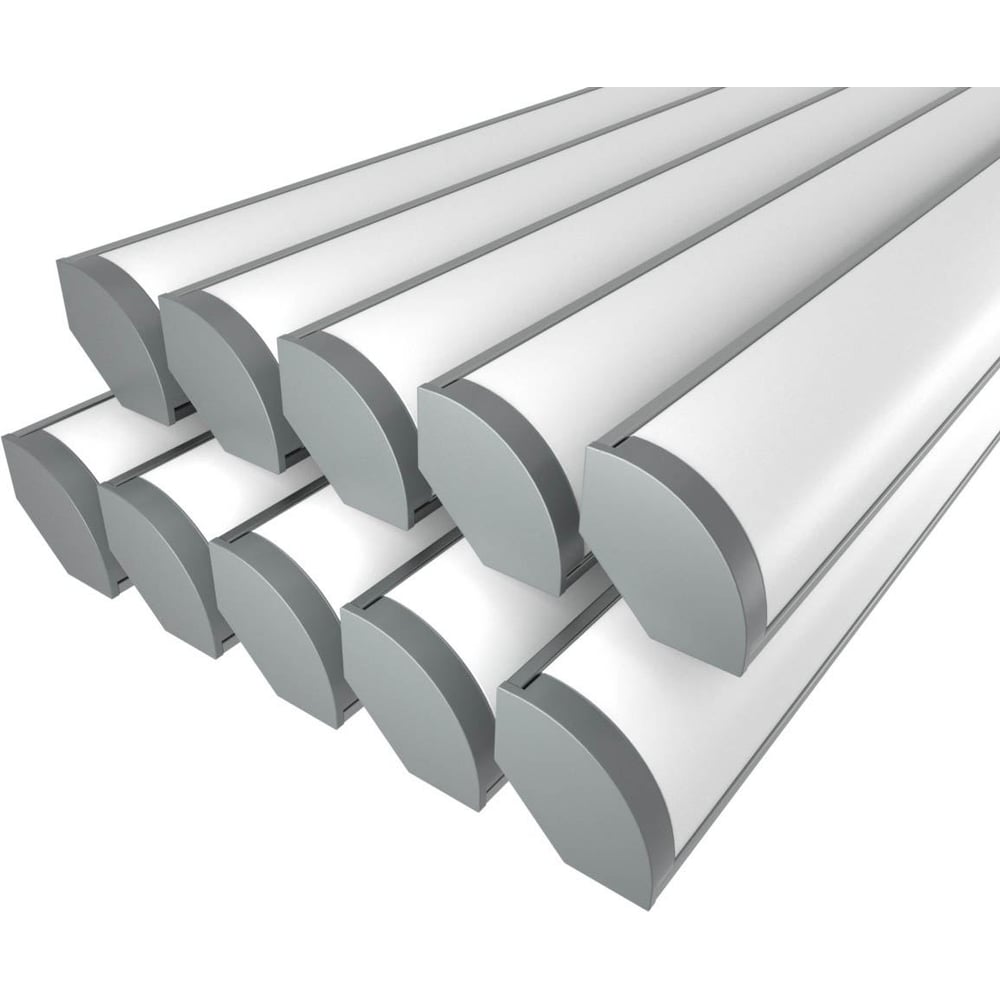 Комплект Ledcraft LC-LSU1616M20-3x10Silver из 10 шт серебро (3м профиль+3м рассеиватель+2 ...