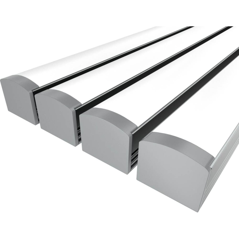 Комплект Ledcraft LC-LP1216M16-3x4Silver из 4 шт серебро (3м профиль+3м рассеиватель+2 заглушки ...