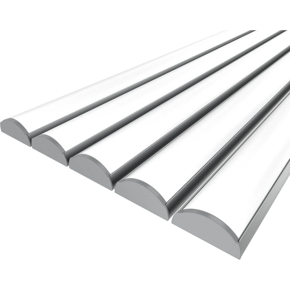 Комплект Ledcraft LC-LP0624M20-2x5Silver из 5 шт серебро (2м профиль+2м рассеиватель+2 заглушки ...