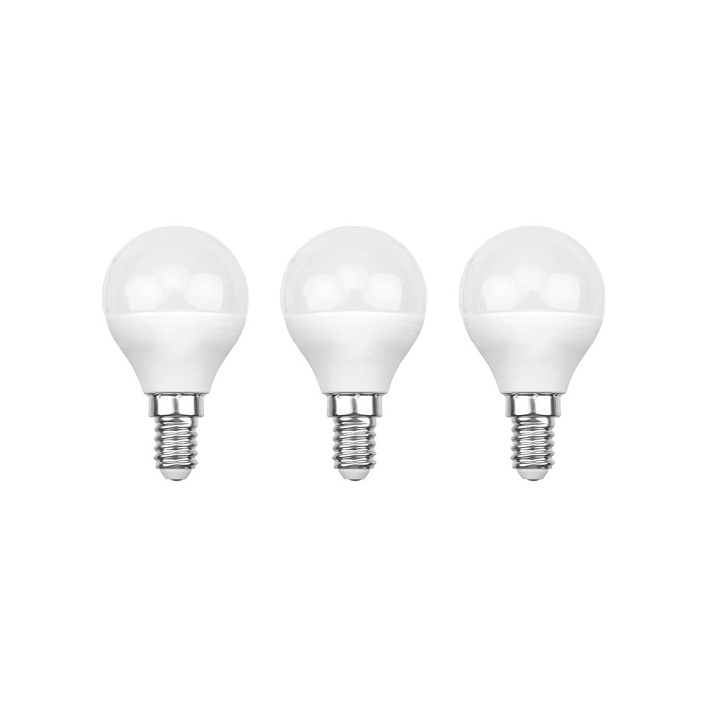 Светодиодная лампа REXANT 3 штШарик GL 9.5 Вт E14 4000 K нейтральный свет 604-038-3 - выгодная ...