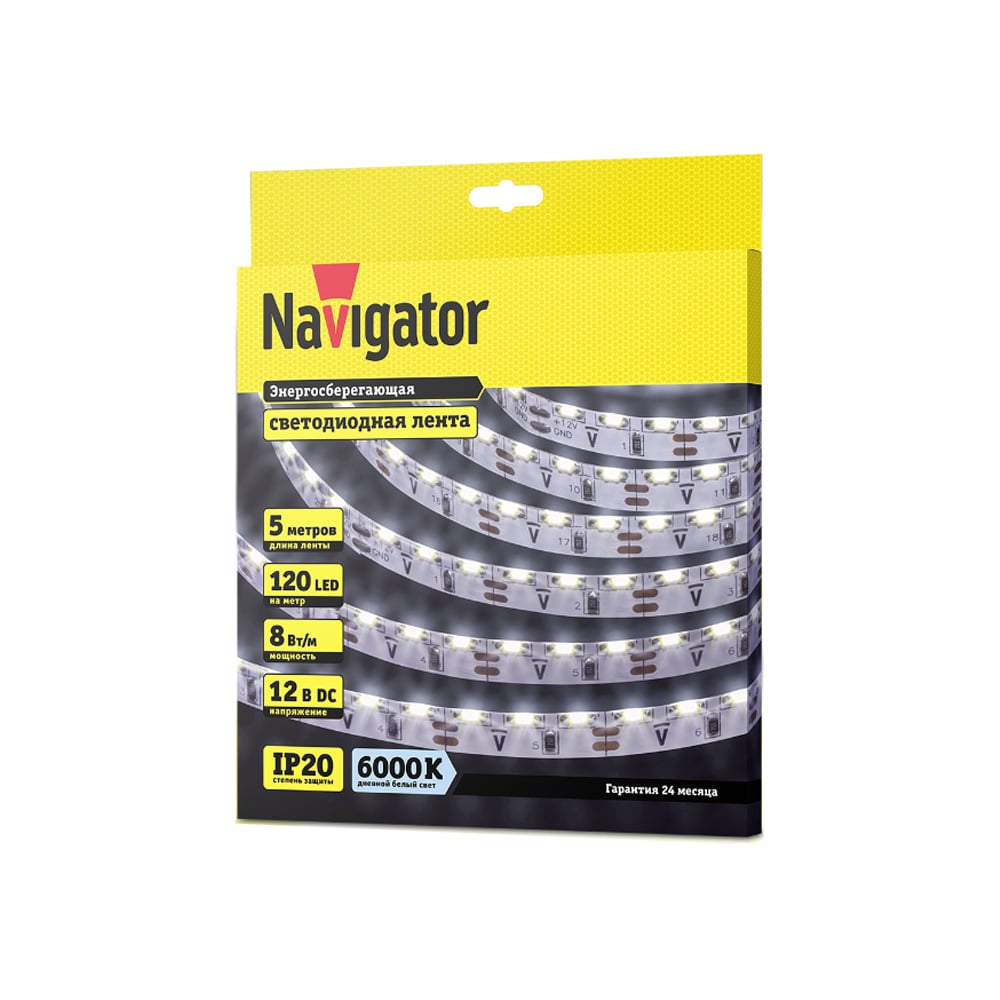 Лента Navigator СД 14 449 NLS-335CWS120-8-IP20-12V 5 м 14449 - выгодная ...