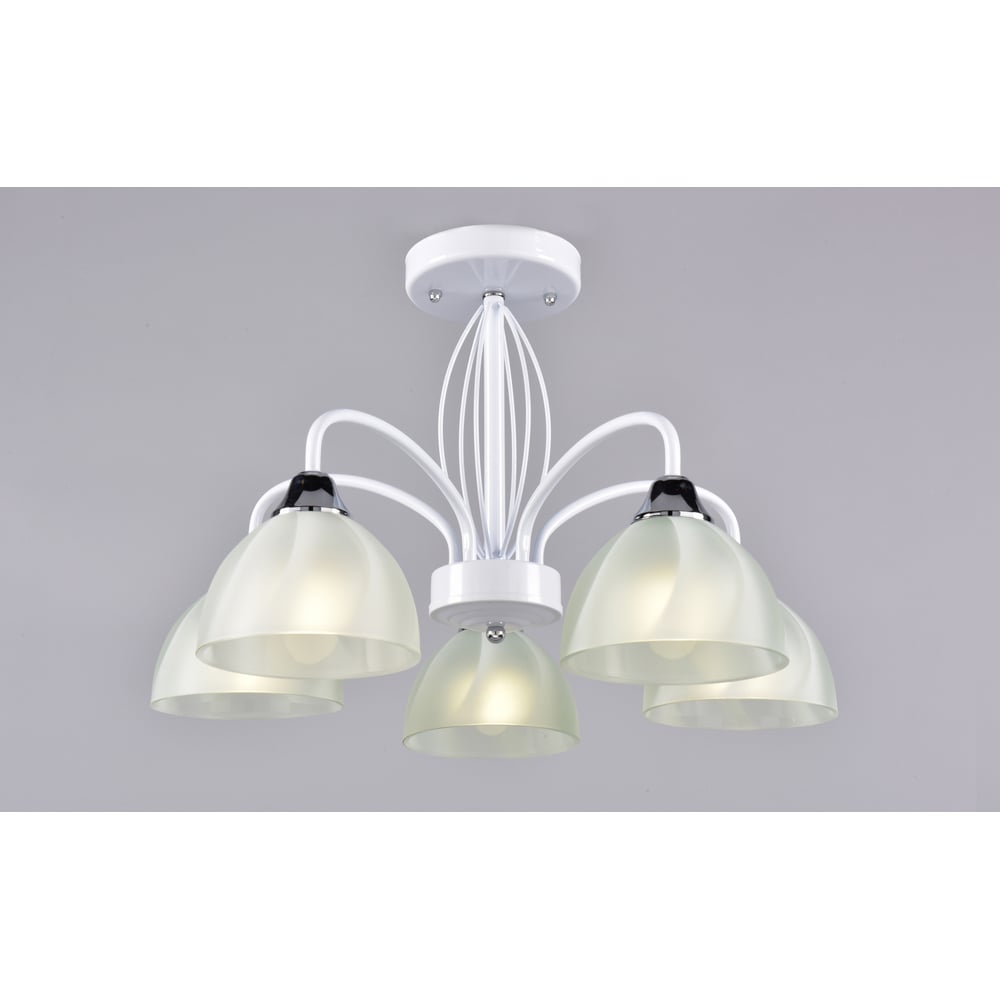 Потолочная люстра РОССВЕТ 5*60Вт*E27 РС20924 WT+CR/5C - выгодная цена, отзывы, характеристики ...