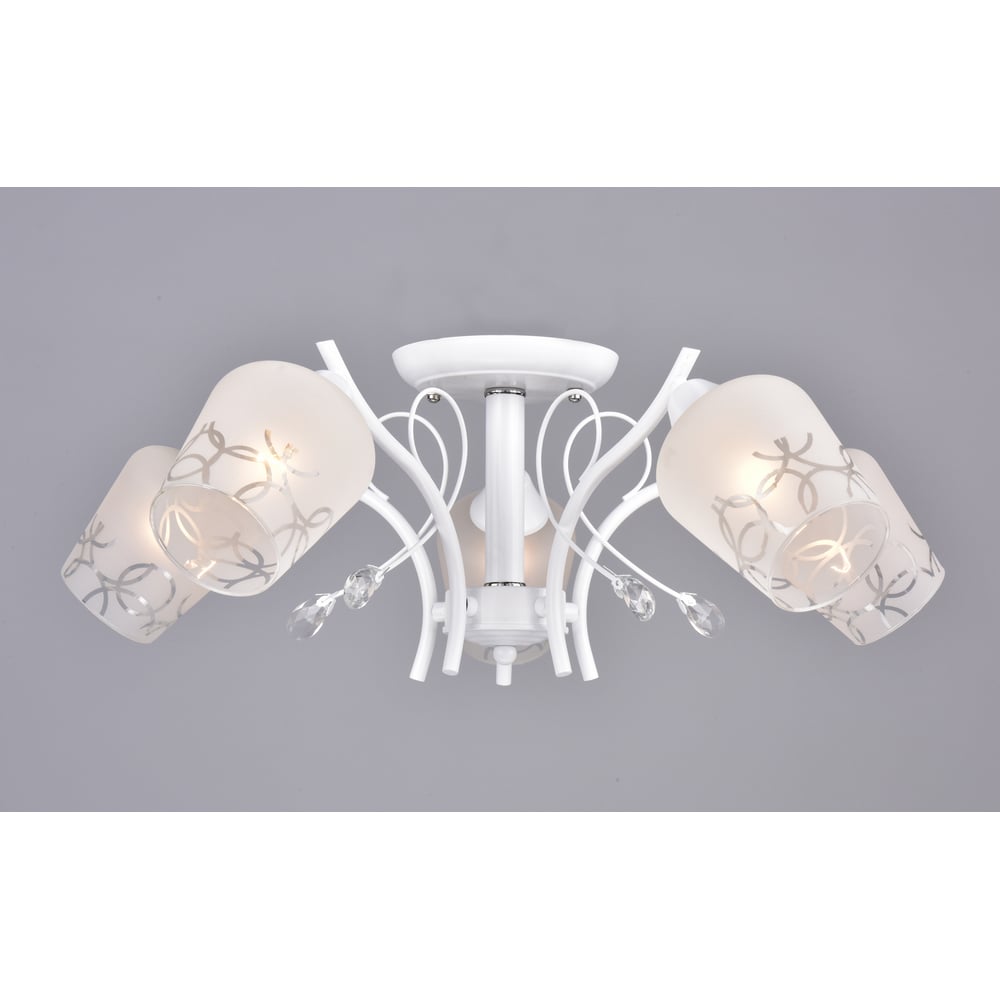 Потолочная люстра РОССВЕТ 5*60Вт*E27 РС20899 WT+CR/5C - выгодная цена, отзывы, характеристики ...