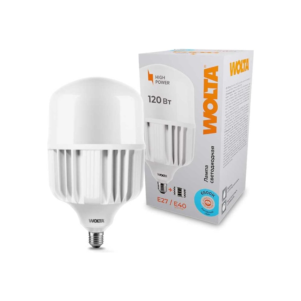 Светодиодная лампа Wolta HP 120Вт 9600лм 6500К E27/40 1/6 25WHP120E27/40 - выгодная цена, отзывы ...
