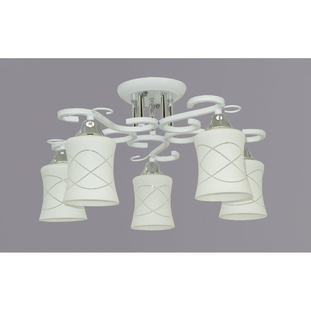 Потолочный светильник РОССВЕТ 5х60ВтхE27 РС20666 WT+CR/5C - выгодная цена, отзывы ...