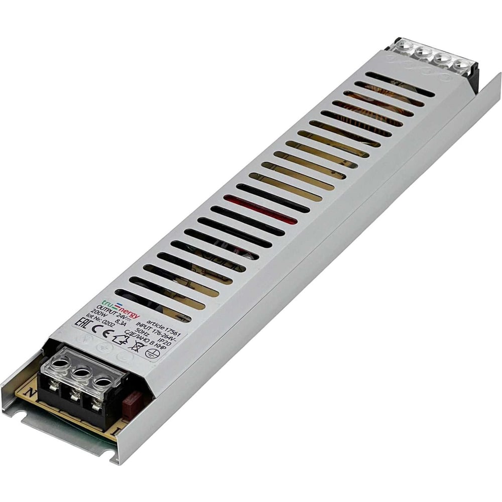 Блок питания для светодиодной ленты truEnergy 24V 200W IP20 алюминий ...