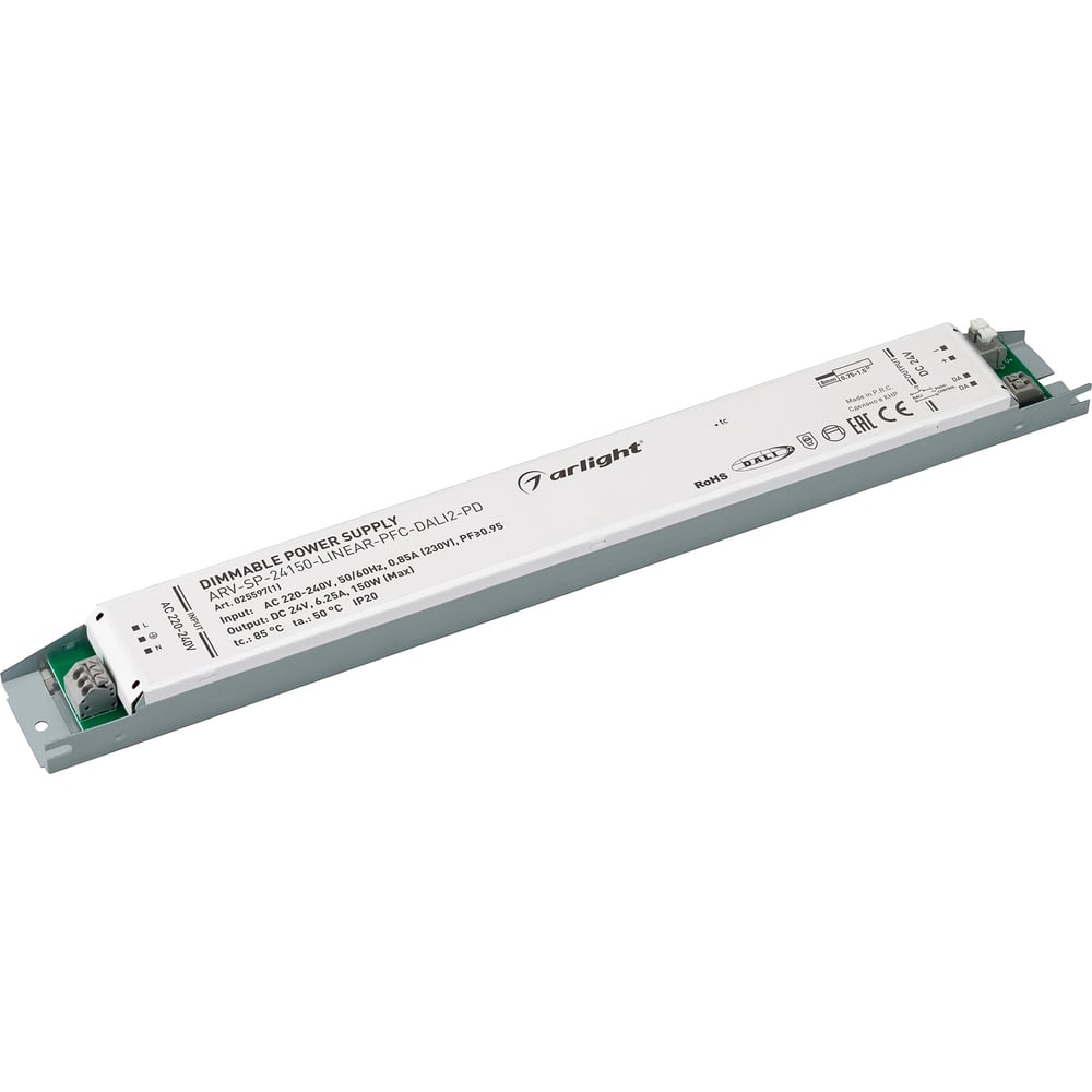 Блок питания Arlight ARV-SP-24150-LINEAR-PFC-DALI2-PD 0255971 - выгодная цена, отзывы ...