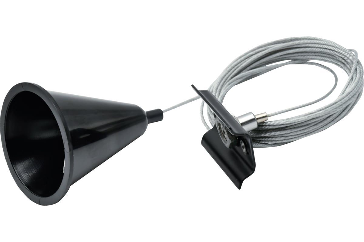 Тросовый подвес RITTER для трекового шинопровода Artline 1,5м пластик/нержавеющая сталь черный ...