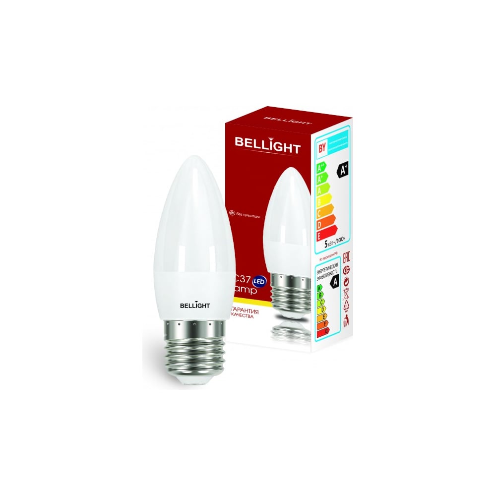 Светодиодная лампа BELLIGHT LED C37 220V/7W/E27 4000K 600Lm 86170859 ...